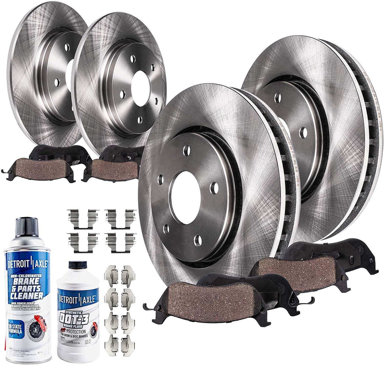 2004 Ford Explorer 10pc Front & Rear Disc Rotors and Ceramic Brake Pads Kit