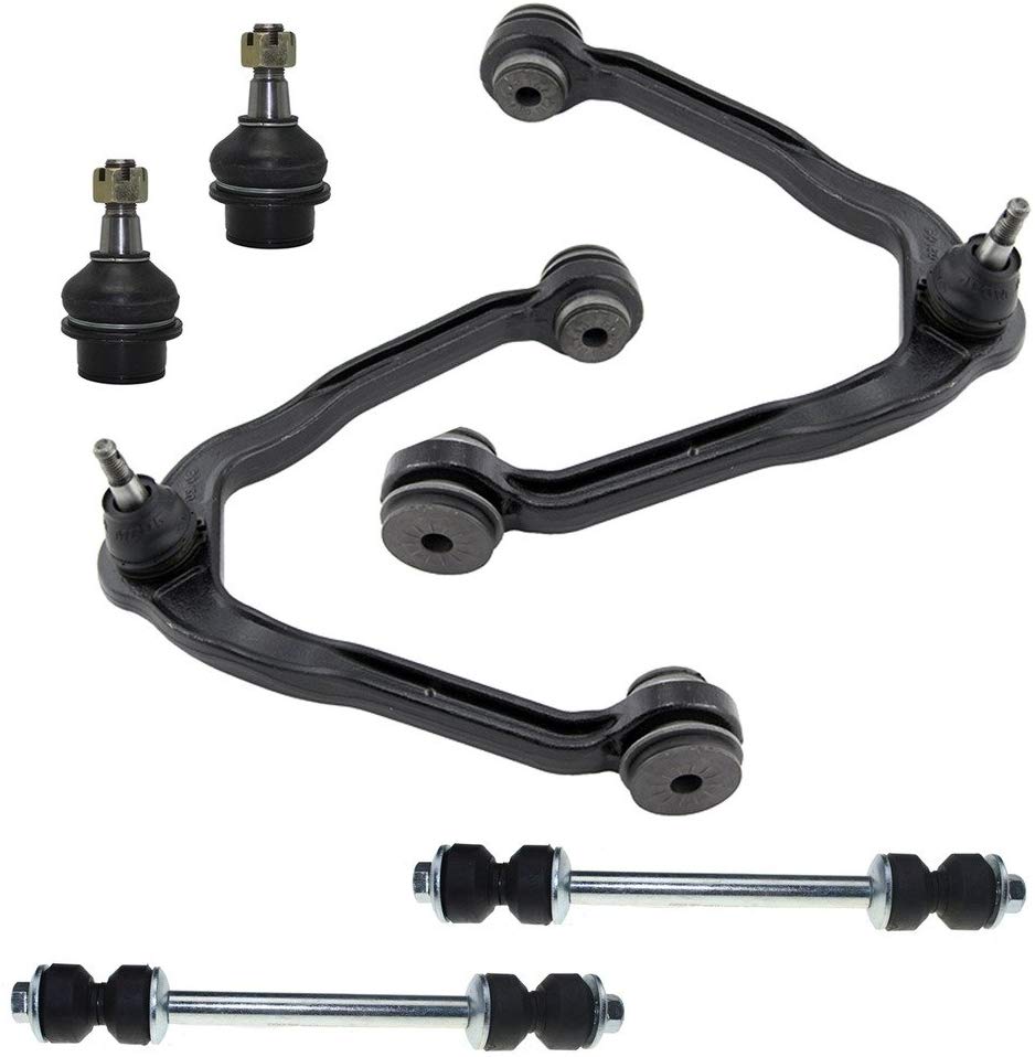 6pc Front Upper Control Arms Lower Ball Joints Sway Bar Links Suspension Kit