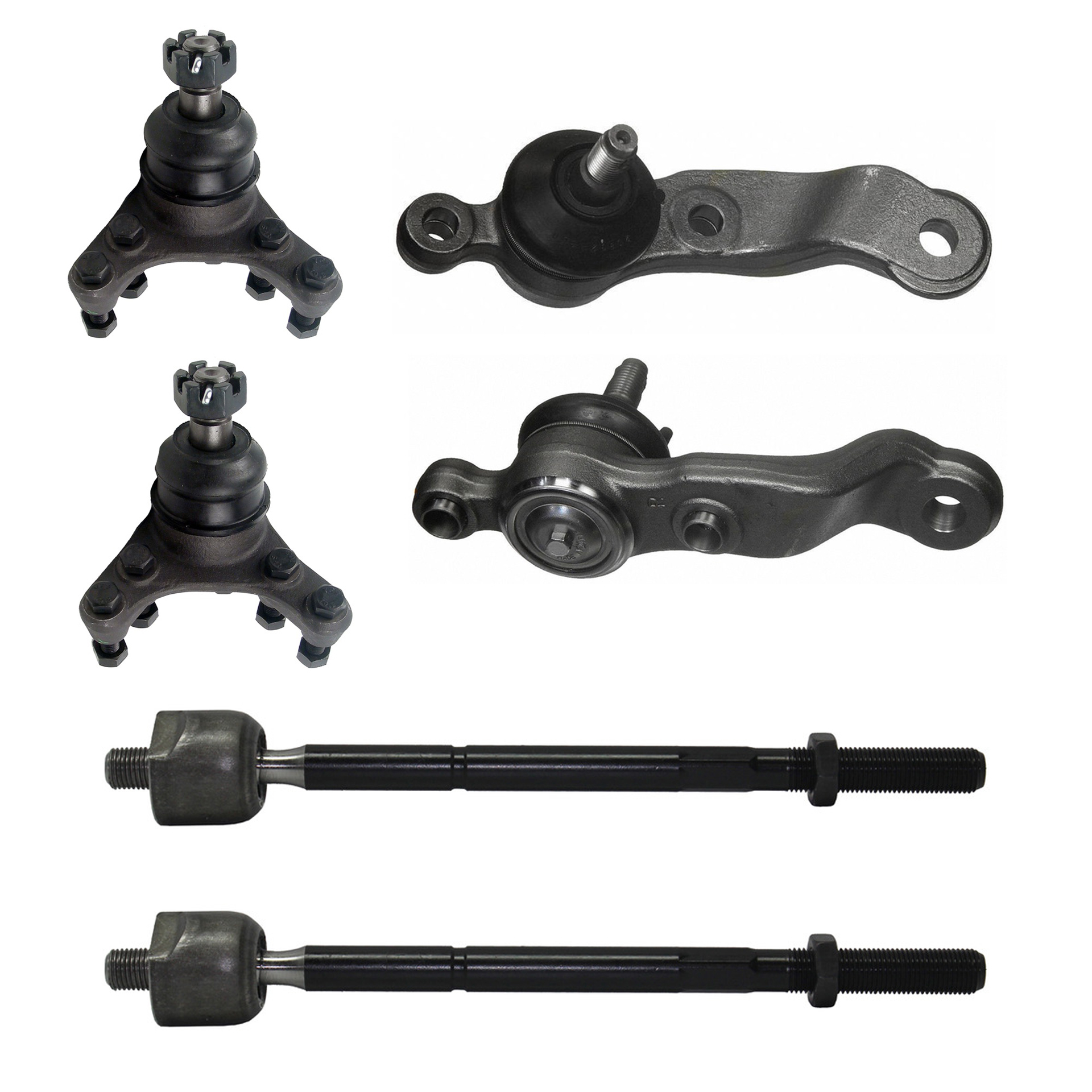 2002 Toyota Tacoma 6pc Front Inner Tie Rods Upper Lower Ball Joints ...