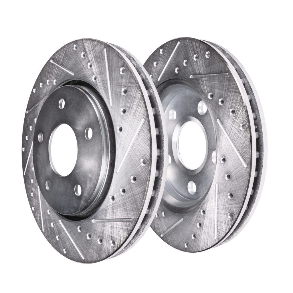 Front Drilled and Slotted Brake Rotors (Pair)