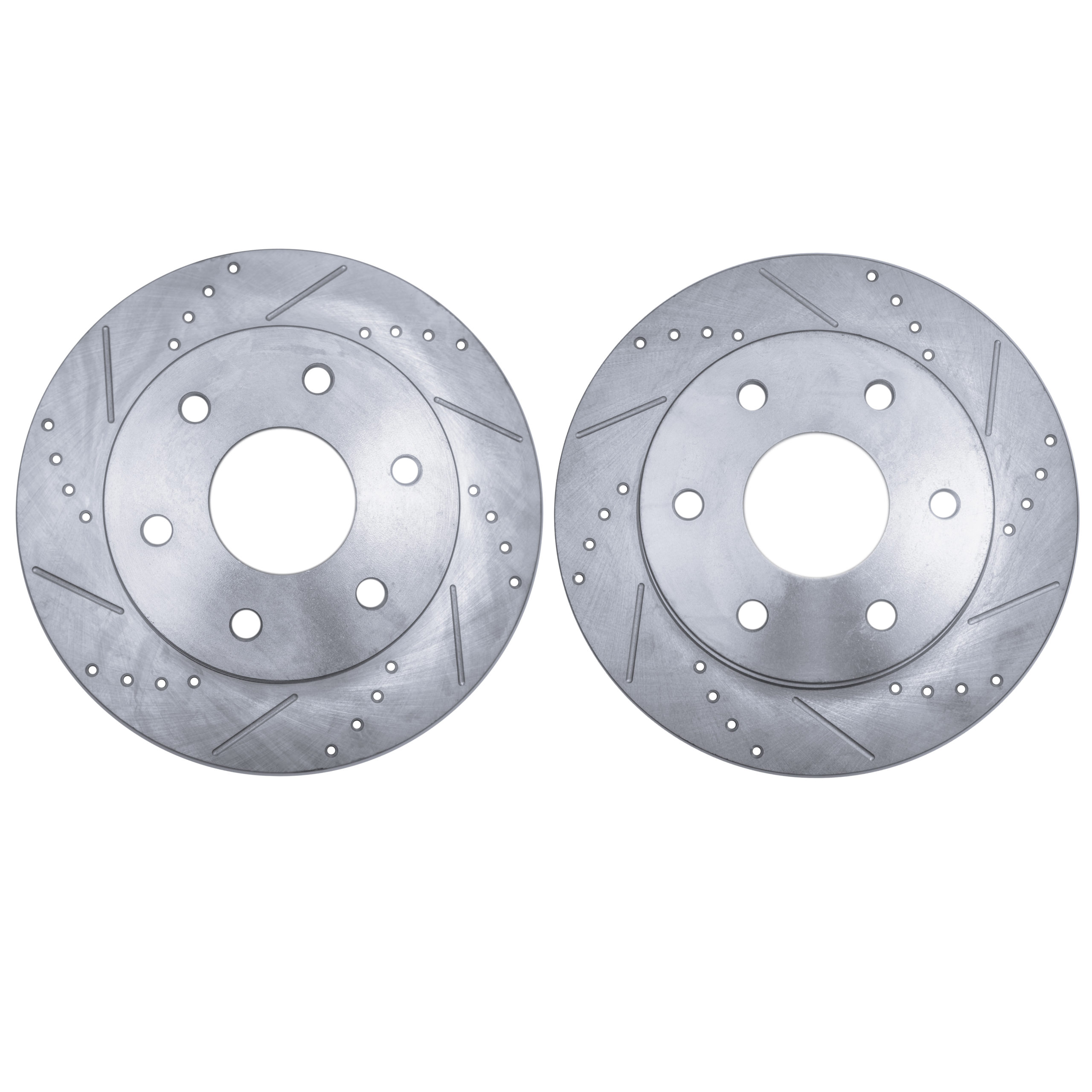 Front Drilled and Slotted Brake Rotors (Pair)