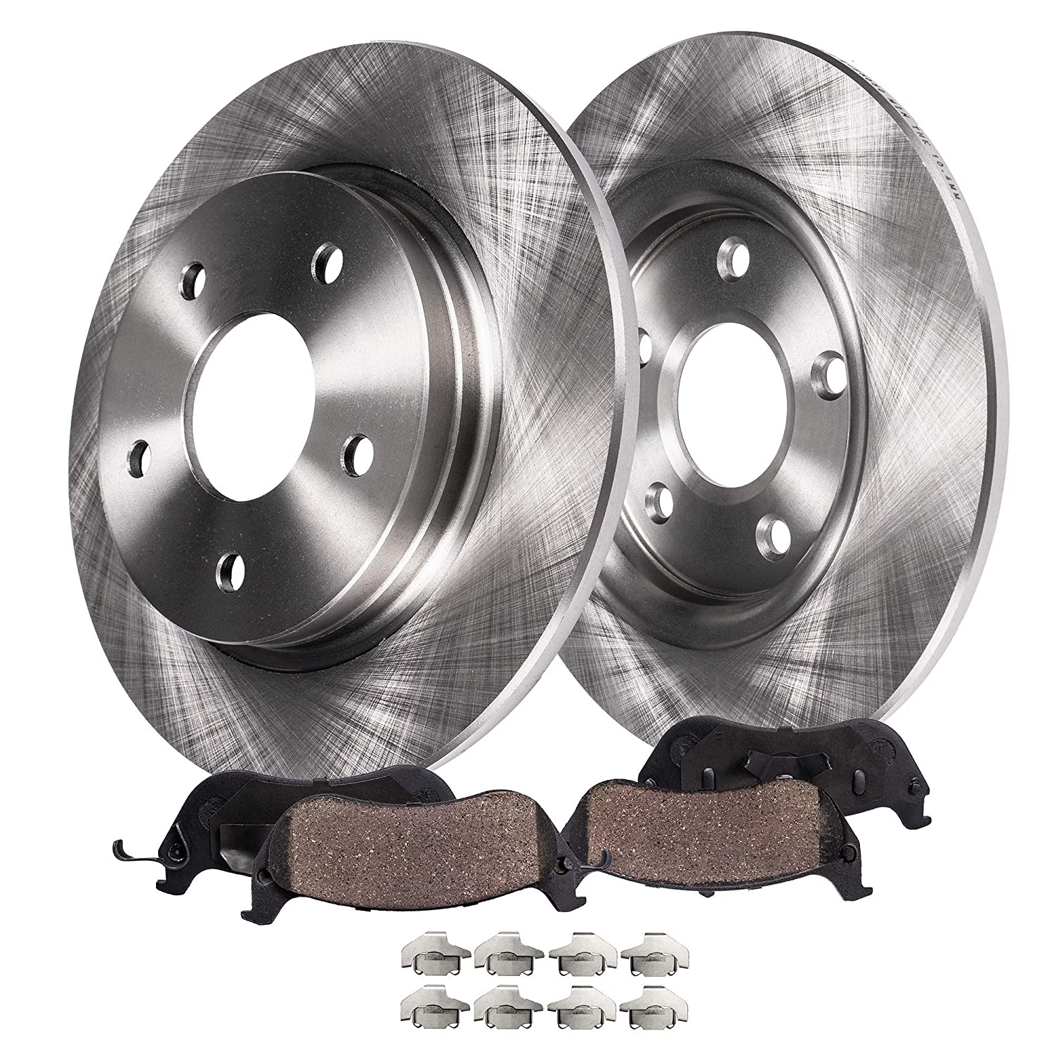 2006 Lincoln Zephyr 4pc Rear Disc Rotors and Ceramic Brake Pads Kit