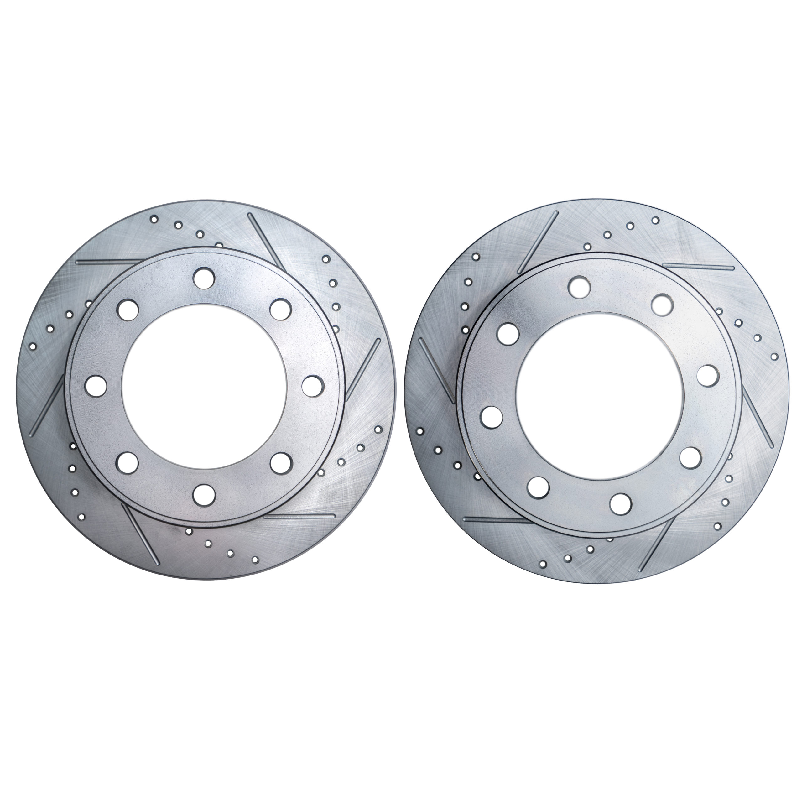 Rear Drilled and Slotted Brake Rotors (Pair)